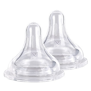 M&M Silicone Replacement Nipple, Extra Fast Flow, Cross Cut (9m+, 2-Count