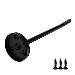 Rannb Robe Hook Coat Hook Heavy Duty Long Nose Wall Mount Hook Stainless Steel Black Matt Surface 145mm/5.7" Length - Pack of 4