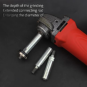 Grinder Extension Shaft, 3pcs Angle Grinder Extension Connecting Rod, Thread Rotary Extension Shaft Set, Angle Grinder Extender Lengthen Rod for 3/8" (Metric M10) Thread Arbor