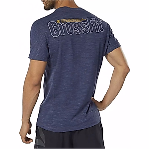 Reebok Crossfit Marble Melange Cf Tee, Heritage Navy, Large