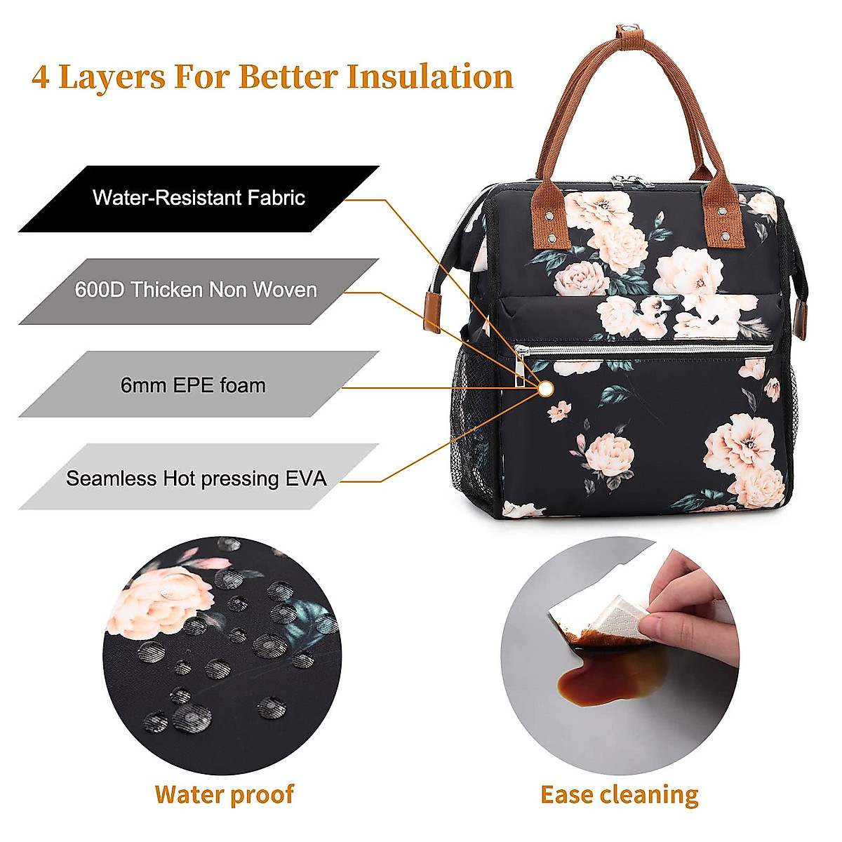 Imyth Large Lunch Bag for Women Reusable Insulated leakproof Lunch Box Organize