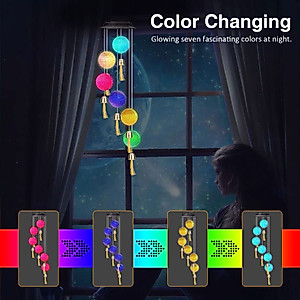 Winzwon Gifts for Mom Mothers Day from Daughter Solar Wind Chimes Outdoor Home Mobile Hanging Garden Patio Porch Yard Decor Birthday Gifts for Women