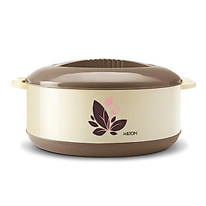 Milton Orchid 3000 Inner Steel Casserole, 2.85 Litres, Light Brown | PU Insulated | BPA free |Odour Proof | Food Grade | Easy to Carry | Easy to Store | Ideal For Chapatti | Roti | Curd Maker