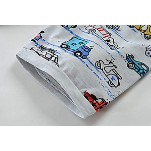 Little Boys Car Pajamas Toddler Boy Short Sleeve Cartoon Sport Short Sets 2 Years