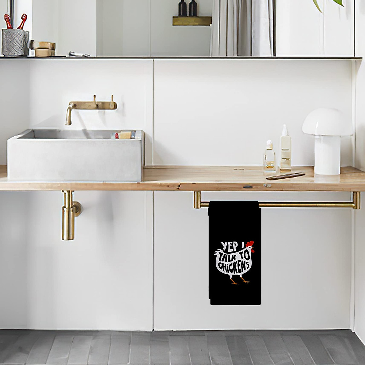 OHSUL Yep I Talk to Chickens Highly Absorbent Kitchen Towels Dish Towels Dish Cloth,Funny Chicken Hand Towels Tea Towel for Bathroom Kitchen Decor,Chicken Lovers Farm Women Girls Gifts