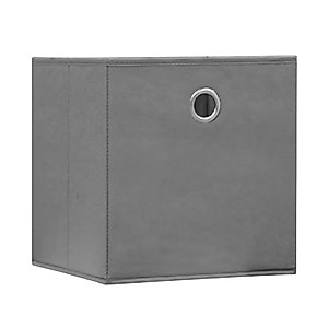 Fabric Collapsible Storage Bins, 10.5 x 11 x 10.5 inches, Pack of 2, (Gray)