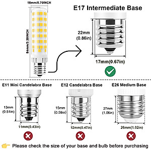 TAIYALOO E17 LED Bulb Dimmable, 10W Microwave Oven Bulb, Warm White 3000K, 100W Halogen Bulb Replacement for Stove Top, Range Hood, E17 Intermediate Base Appliance Light Bulb (2 Pack)