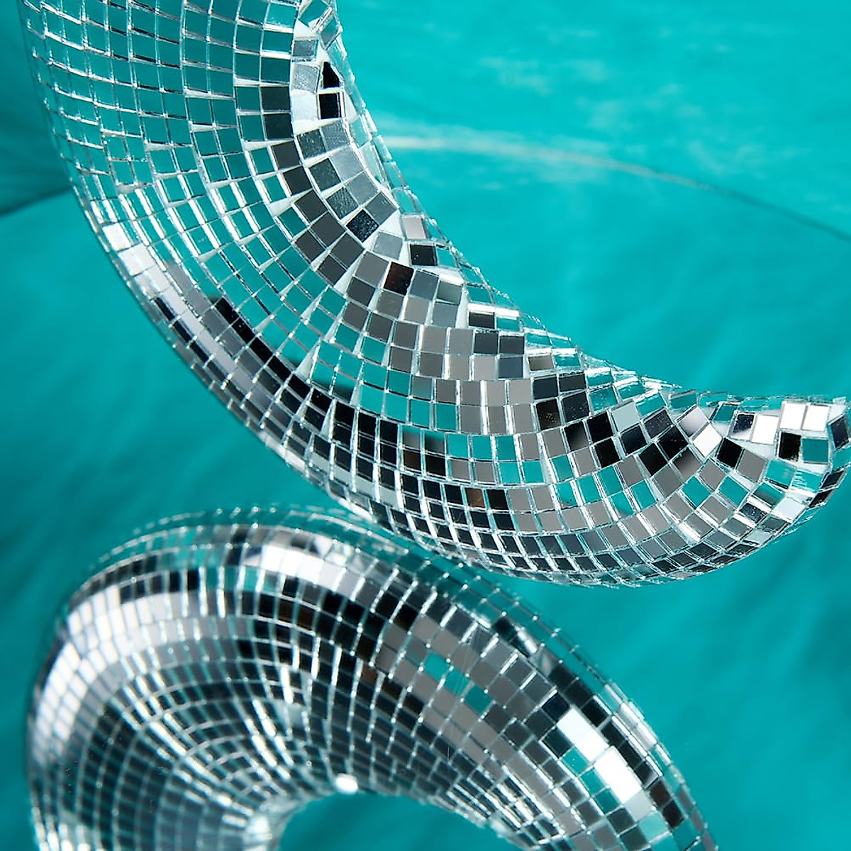 Valentines-Day Gift Disco Ball Moon-Shaped - Disco Balls Decor for Party,Room,Home,Bar,Hanging Disco Decor Retro-Reflective Disco Ball Lights Funky Home Decor(8 inch)