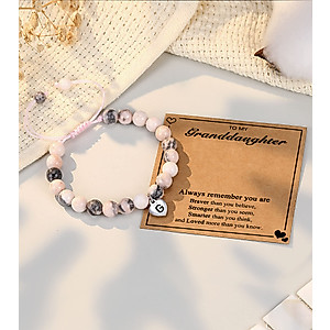 UNGENT THEM Granddaughter Gifts from Grandma Letter G Initial Bracelets for Teen Girls Christmas Birthday Valentine's Day Gifts for Girls Jewelry