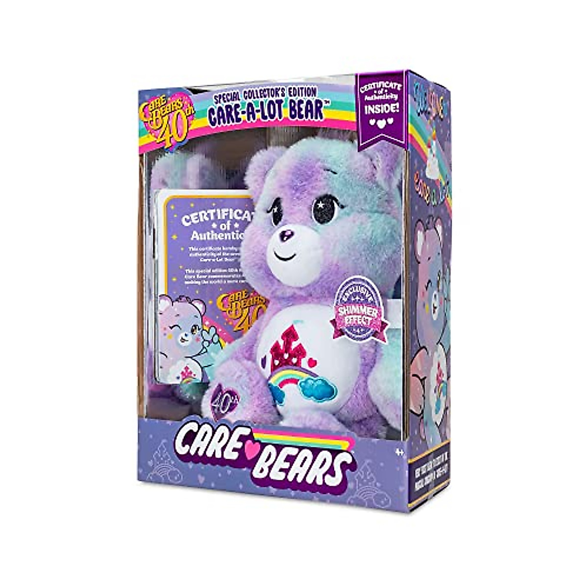 Care Bears New 2022 14" Plush - 40th Anniversary Care-a-Lot Bear - Soft Huggable Material!
