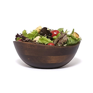 Lipper International Walnut S/4 Small Wavy Rim Bowls
