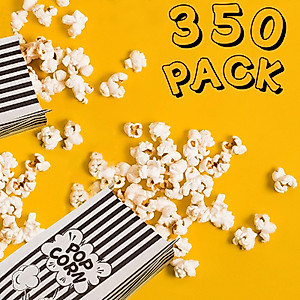 DECYOOL Popcorn Bags，350 Pack Popcorn Bags Individual Servings Popcorn Machine Accessories for Popcorn Bars, Movie Nights, Concessions