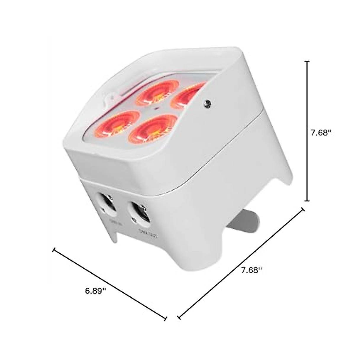 4) Rockville Best PAR 50 White Rechargeable Par Lights Wireless DMX+RGBWA+UV+Bag