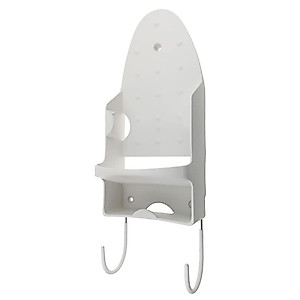 Zerodeko Iron Holder Wall Mount 1pc Ironing Board Hook Wall Mounted Ironing Board Ironing Board Holder Wall Mount Iron Holder Iron Board Shelf Storage White Hook up Ironing Board Hanger