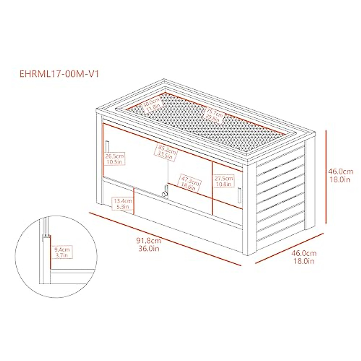 New Age Pet ECOFLEX 33 Inch Medium Mojave Reptile Habitat Enclosure Lounge in Grey