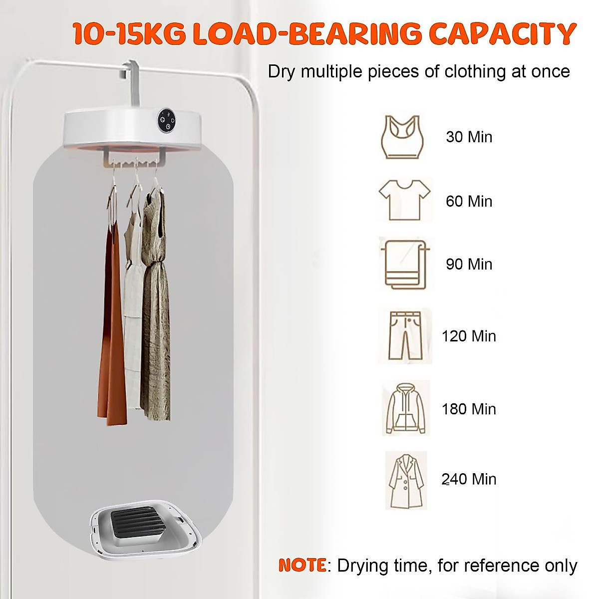 Portable Clothes Dryer,Mini Laundry Dryers with Timer Function,Compact Dryer Machine for Apartments,Dorms,Travel,RV, For Light Clothes, Underwear, Baby ClothesLight Clothes, Underwear, Baby Clothes