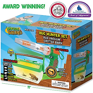 Nature Bound Bug Catcher Vacuum with Light Up Critter Habitat Case for Backyard Exploration - Complete Kit for Kids Includes Vacuum and Cage, Green (Original Style)