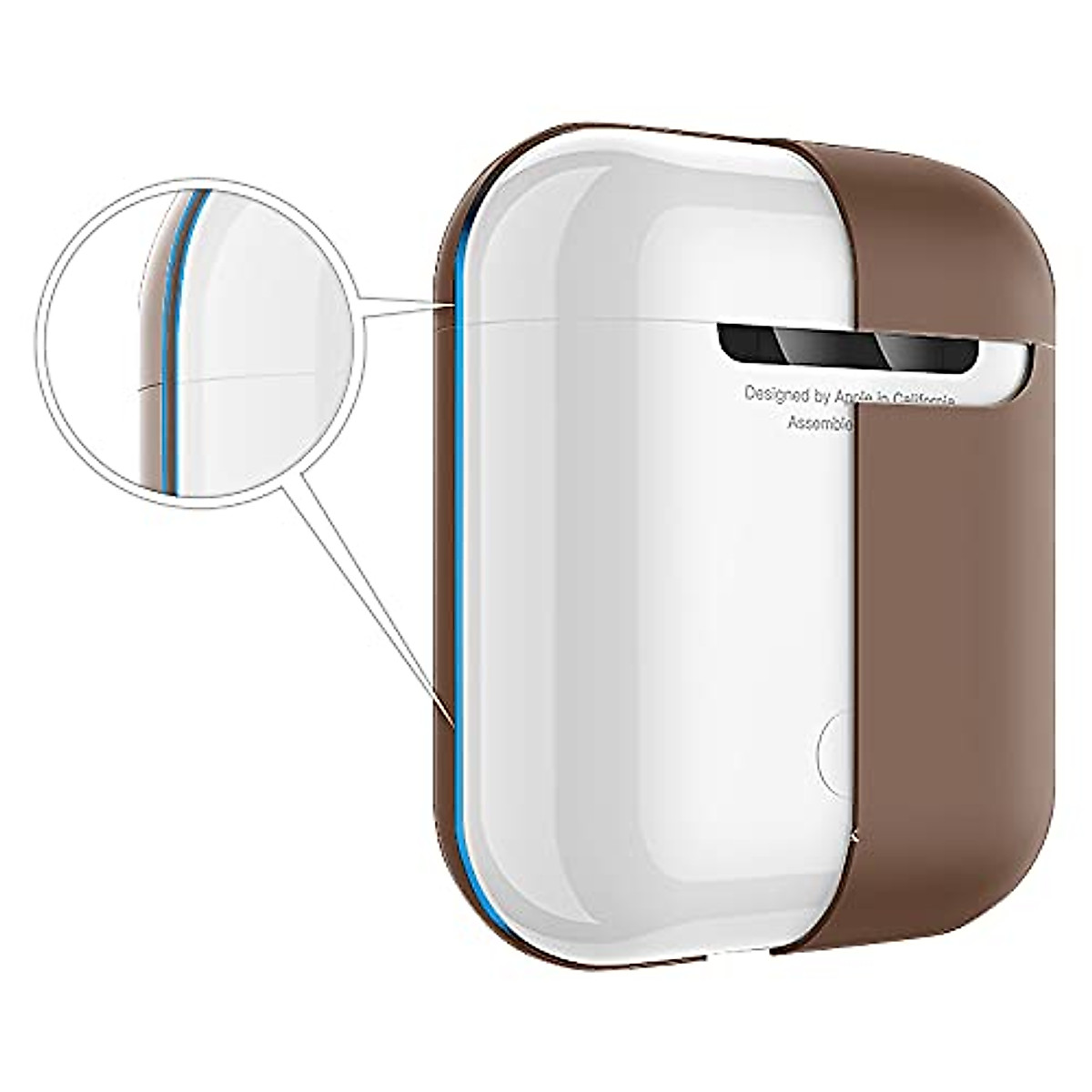 WiLLBee Mini Animal Compatible with AirPods Case Protective Hard PC Shell Cute Cover - Mini Hedgehog