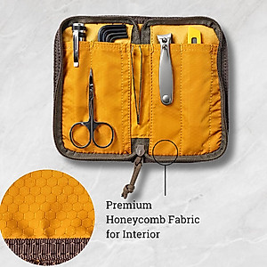 LOCHBY Quattro | Slim & Elegant Pen Pouch | Durable Waxed Canvas Lightly Padded for Fountain Pen & Mechanical Pencil | Compact Design Holds 4 Pens | For Everyday Carry, Travel & Creative Artists