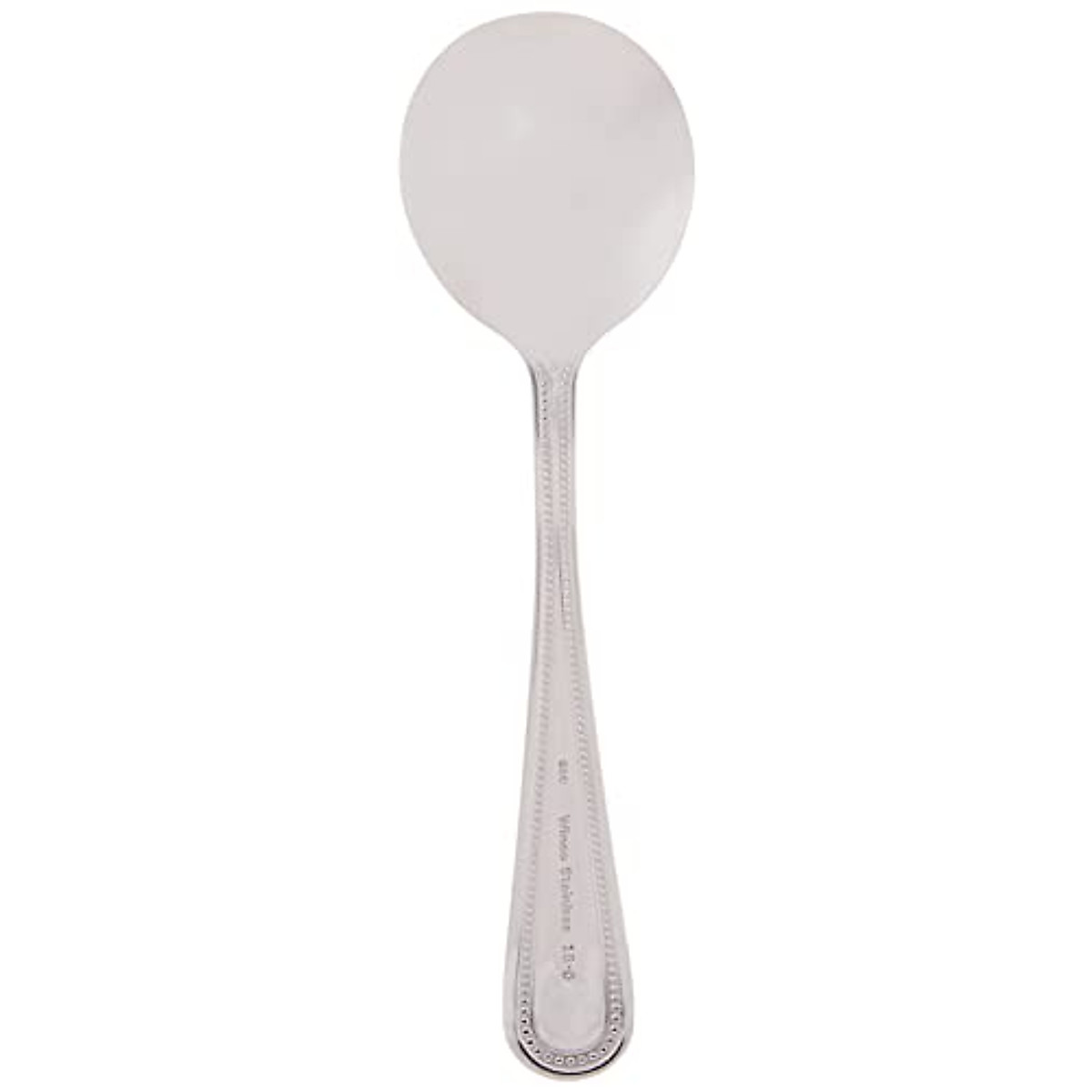 Winco 12-Piece Dots Bouillon Spoon Set, 18-0 Stainless Steel,Silver
