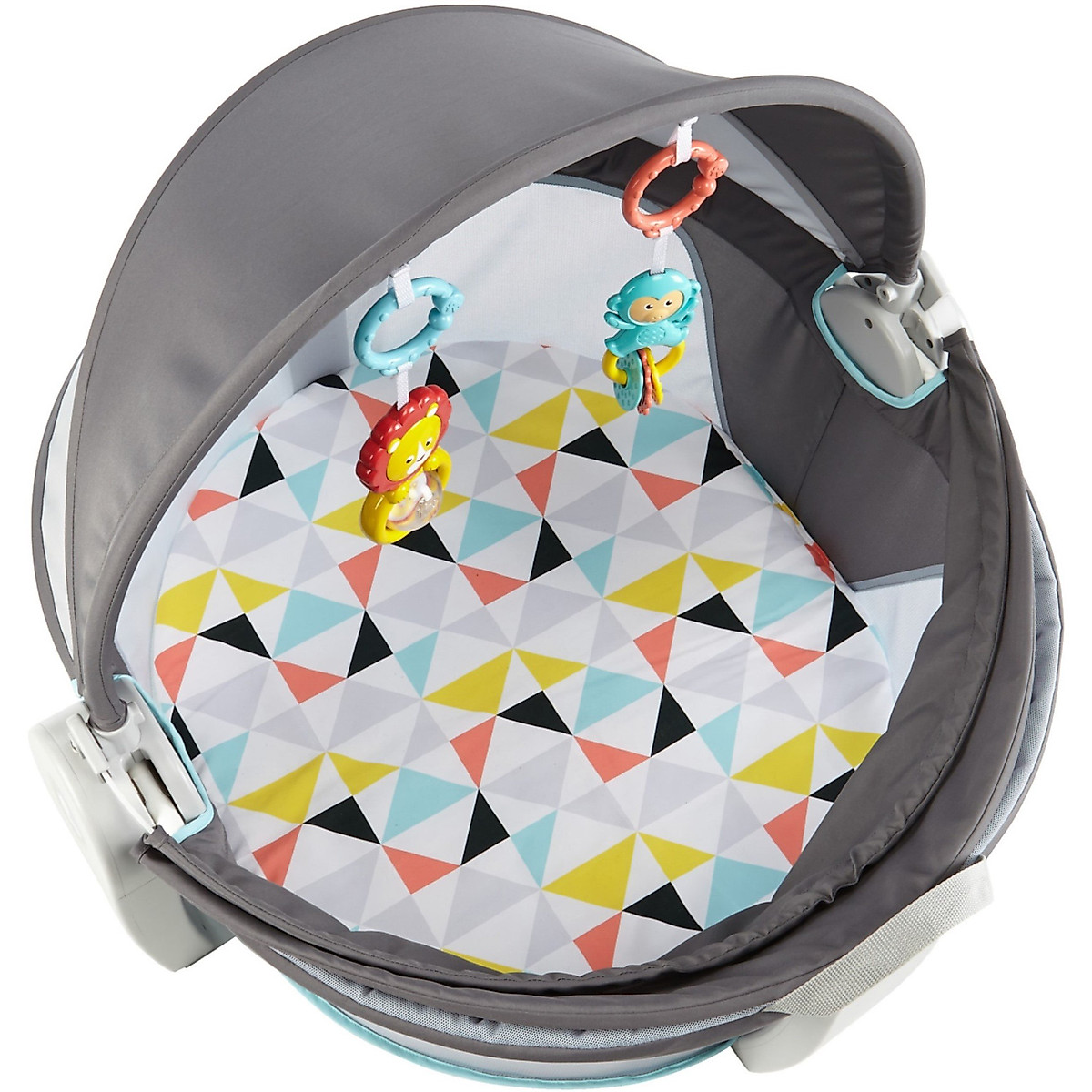 Fisher-Price Portable Bassinet and Travel-Play Area with Baby Toys, Indoor and Outdoor Use, On-the-Go Baby Dome, Windmill