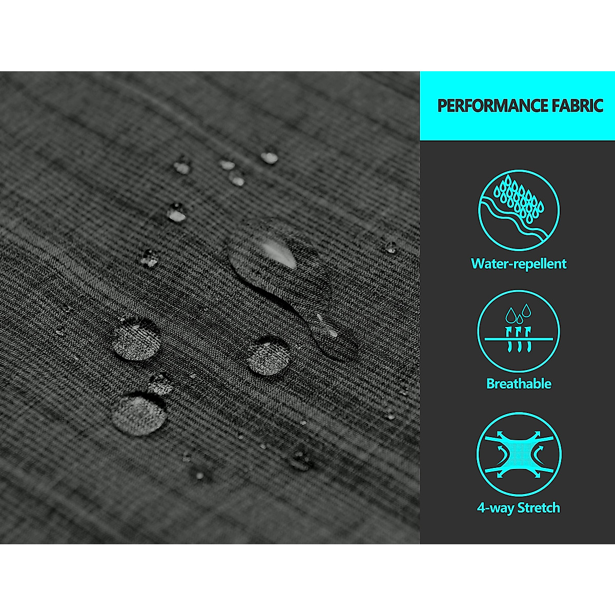 Little Donkey Andy Men’s 12 Inch Bermuda Shorts, UPF 50 Stretch Golf Shorts for Casual Travel (Black XL)