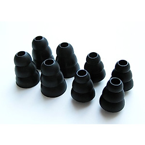 8pcs (M-SLB) Triple Flange Eartips Compatible with Westone W10 W20 W30 W40 W50 W60 UM PRO10 UM PRO20 UM PRO30 UM PRO50 UM1 UM2 UM2 RC UM3 UM3 RC UM3X UM3x RC 1 2 3 4 4R Adventure Alpha Beta Earphones