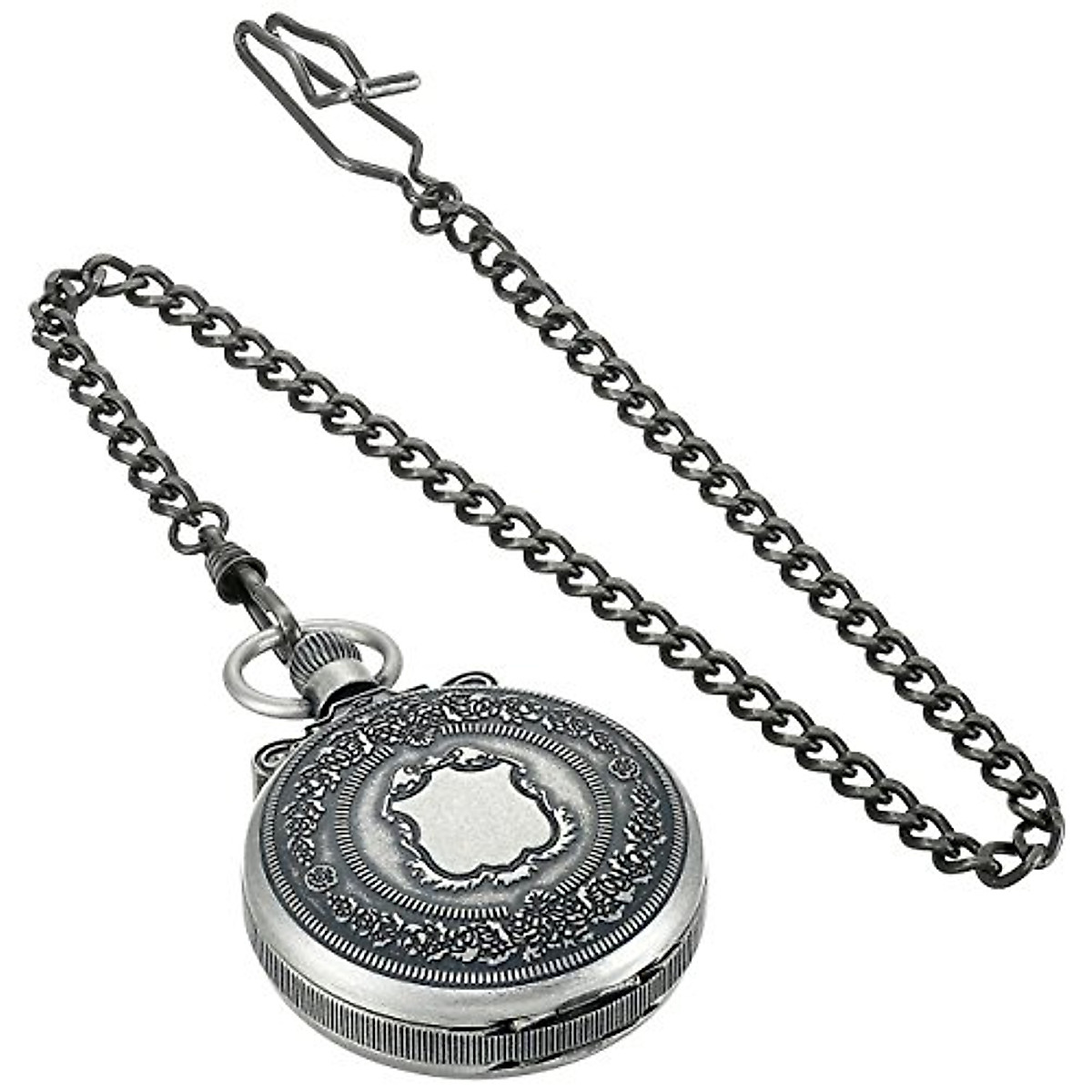 Charles-Hubert, Paris 3868-S Classic Collection Antiqued Finish Double Hunter Case Mechanical Pocket Watch