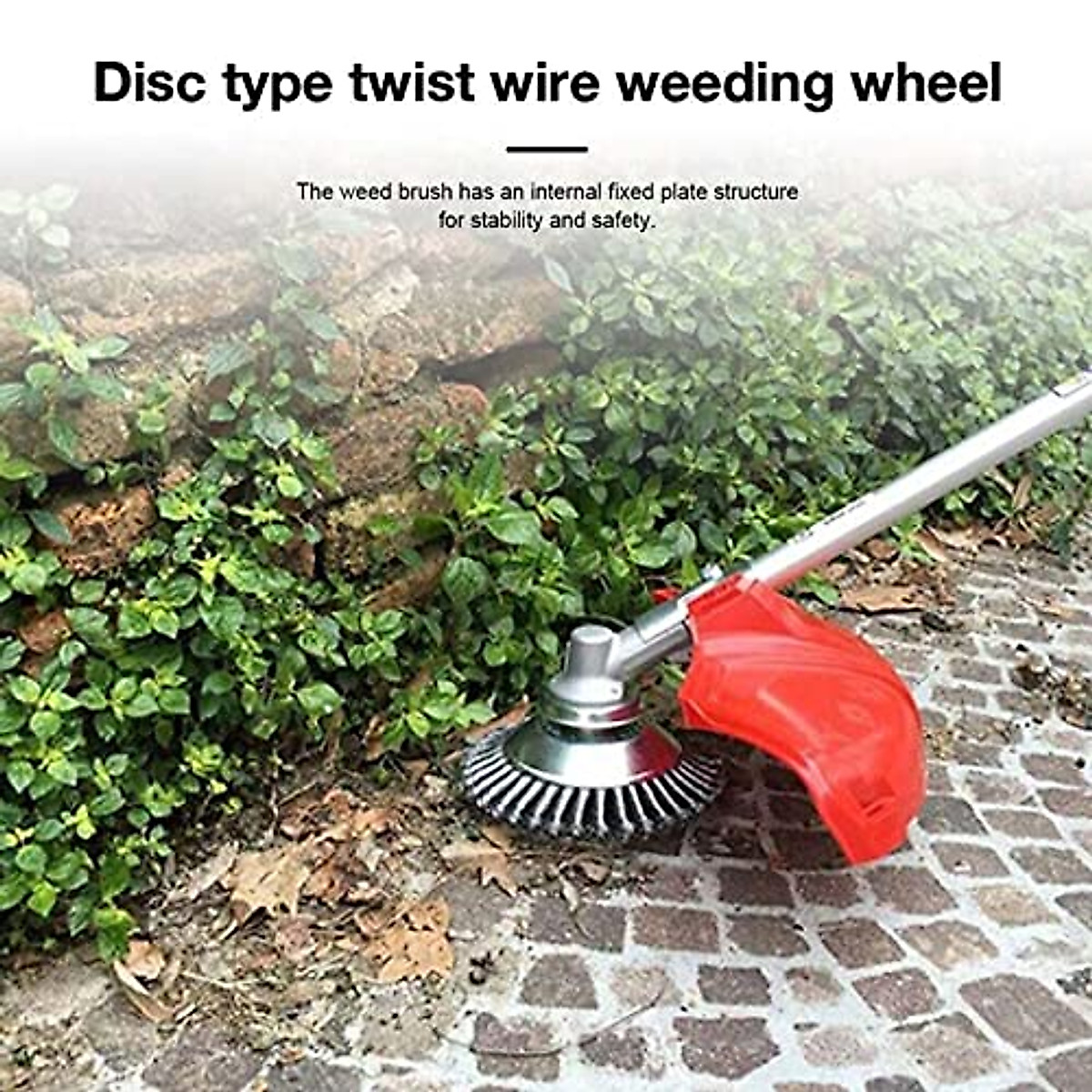 Unbreakable Lawn Mower Blade Head, Grass Strimmer Head Trimmer Brush, Steel Wire Wheel Garden Weed Trimmer, Weed Eater Head Grass Cutter,Lawn Mower Cleaning Tool (6'')