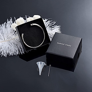 Cremation Urn Bracelet for Women Shiny Birthstone in December Pretty Urn Keepsake Memorial Ash Holder Bracelet (60CM)