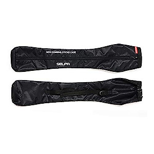 Chris.W Portable Trekking Pole Carrying Bag Storage Bag Pouch with Zipper for Walking Stick Hiking Poles Travel Case(Black)