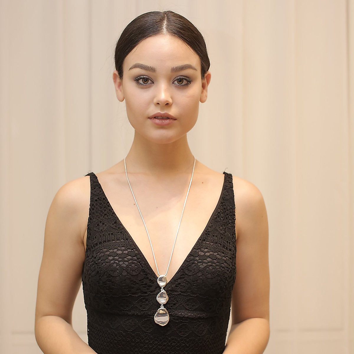 welbijoux Long Lariat Chain Necklace 18K Gold Plating 3 Special Shape Y Bar Pendant Necklace for Women