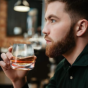 TOOWELL Old Fashioned Whiskey Glass Set of 4 Cocktails Glasses for Scotch Bourbon Liquor and Cocktail Drinks Heavy Base 9OZ Rocks Glasses Perfect for Manhattans Valentines Anniversary Day Gifts