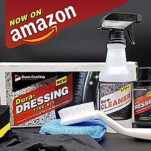 Dura-Dressing Total Tire Kit, Single Car Kit – Tire Dressing and Cleaning Kit – Made in The USA to Ensure Your Tires Shine and Look Great