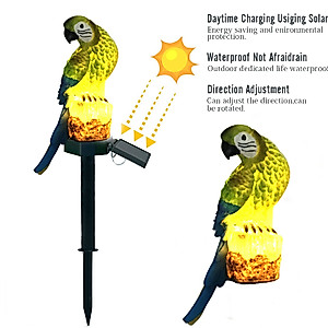 BADUS Solar LED Lights Garden Decor Parrot Statue Light Outdoor Decoration Garden Lawn Landscape Light Porch Yard Outside