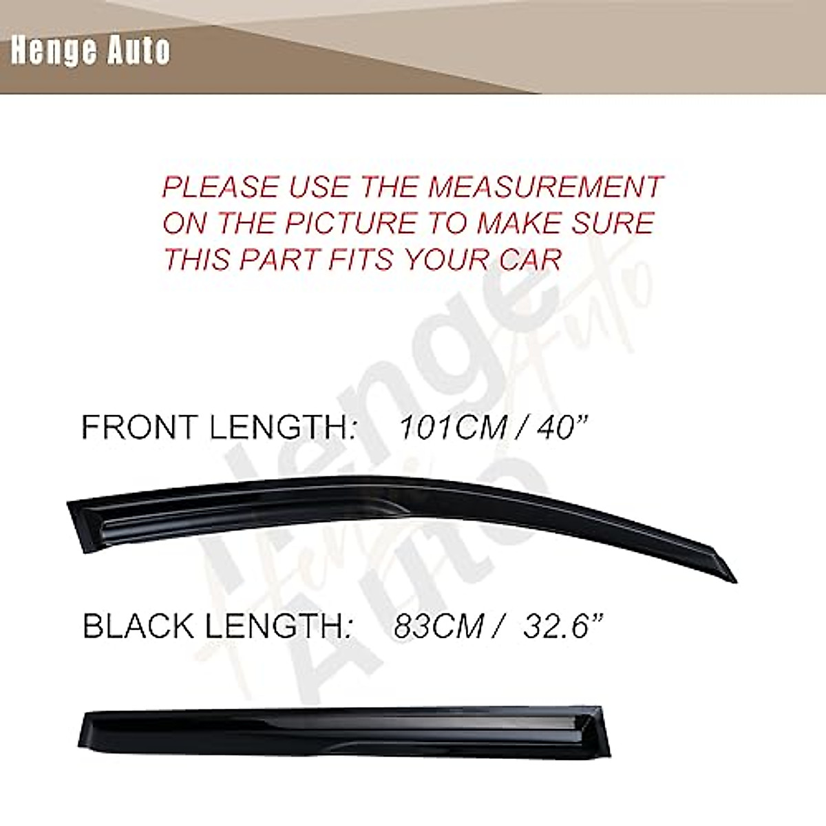 Window Visors Rain Guards Compatible with 2008-2017 Dodge Journey Tape-On 4PCS