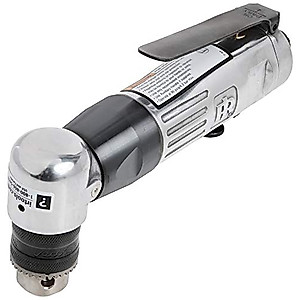 Ingersoll Rand 7807R 3/8” Reversible Air Angle Drill, Standard Duty, 1800 RPM, Quiet, Durable Jacobs Multi-Craft Chuck, Grease Plug