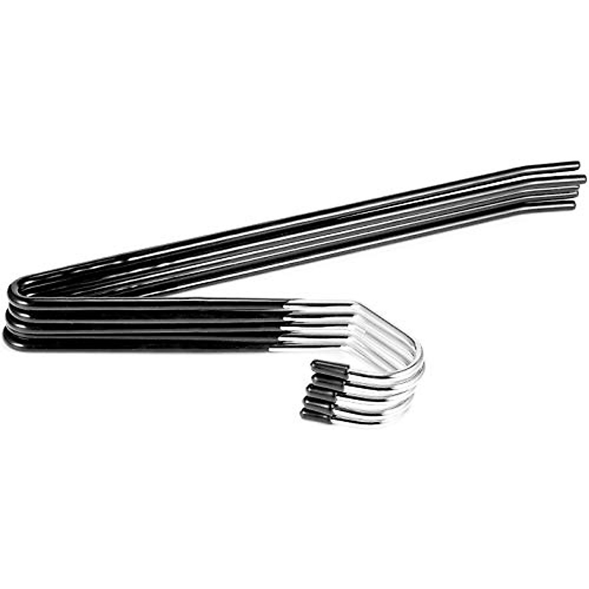 Pant Hangers 10 Packs, Royalhanger Metal Open Ended Hangers Skirt Hanger Strong Durable Space Saving Jeans Trouser Hangers with Non Slip Rubber Coating