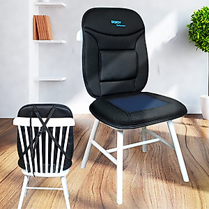 Sojoy Truck Seat Cushion with Firm Lumbar Support,Gel Seat Cushion with Upper Lower Back Support Pillow for Office,Car,Truck, Pain Relief Coccyx Seat Cushion