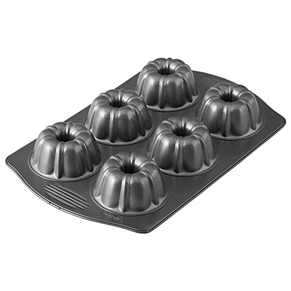 Wilton Excelle Elite Non-Stick 6-Cavity Mini Fluted Tube Baking Pan