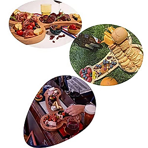 AORCMITN Aperitif Board Charcuterie Cheese Board Wooden Food Bread Meat Wine Steak Party Platter Funny Unique House Warming Wedding Housewarming Gifts for Women Bachelorette Party Gifts（16in）