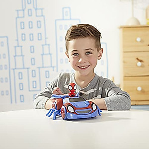 Spidey and His Amazing Friends Marvel Change 'N Go Web-Crawler and Spidey Action Figure, 2-in-1 Vehicle, 4-Inch , for Kids Ages 3 and Up