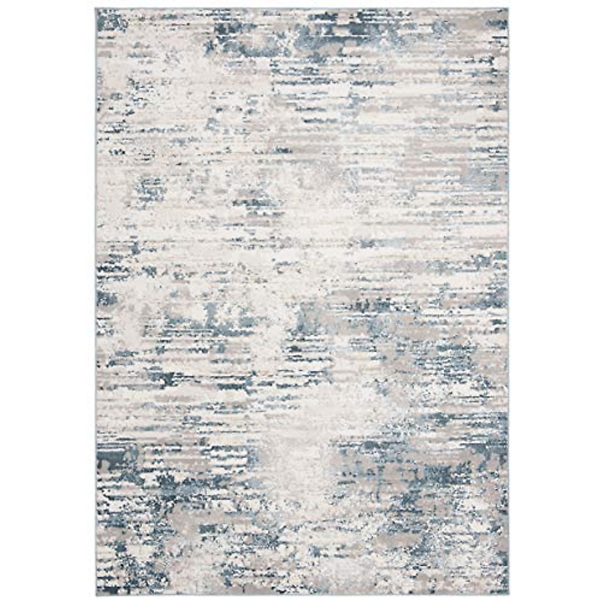 SAFAVIEH Vogue Collection 5'3" x 7'6" Cream / Teal VGE145A Modern Abstract Area Rug