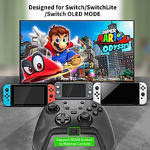 JDDWIN Wireless Controller For Switch Oled/Switch/Switch Lite,Pc,Steam Deck,Tesla Wireless Gamepad With Motion Control/Dual Vibration/Turbo Function.Fast Charging Controller