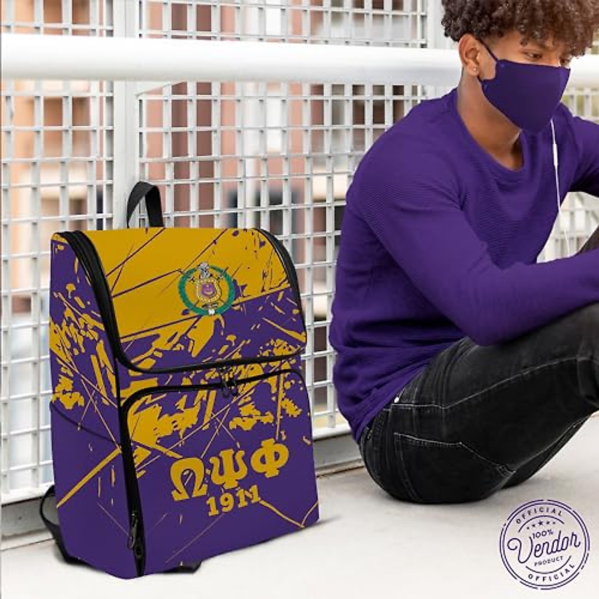 BBGreek Omega Psi Phi Official Vendor - Backpack - 1911 - Fraternity Paraphernalia