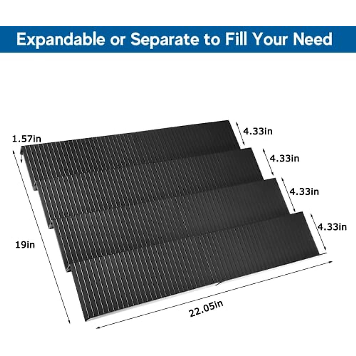 SZWQILIN Spice Drawer Organizer,Spice Rack Drawer for Kitchen , 4 Tier Acrylic Drawer Spice Organizer for Jars and Packets ,Expandable From 11" to 22" 8 Pack (black)