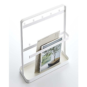 Yamazaki Stand Home Rack-Modern Hook Organizer Stand | Steel | Key Storage, One Size, White