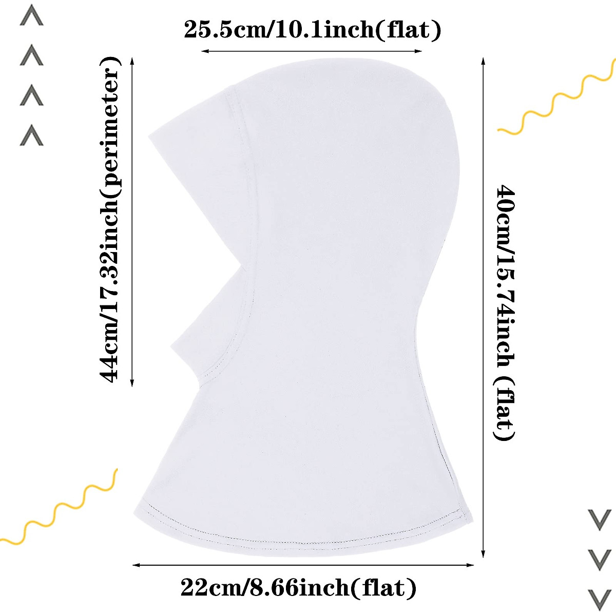 2 Pieces Modal Hijab Cap Adjustable Muslim Stretchy Turban Full Cover Shawl Cap Full Neck Coverage for Lady (White)