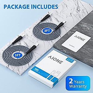 USB C to USB C Cable - [2Pack 3ft] PD 60W Type C Fast Charging Cable Compatible with iPhone 15/15 pro iPad Pro 2020/iPad Air 4/iPad Mini 6, MacBook Pro/Air, Samsung S22/S21/S20