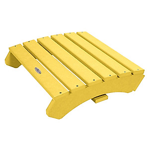 Bahia Verde Folding Adirondack Ottoman, Sunbeam Yellow